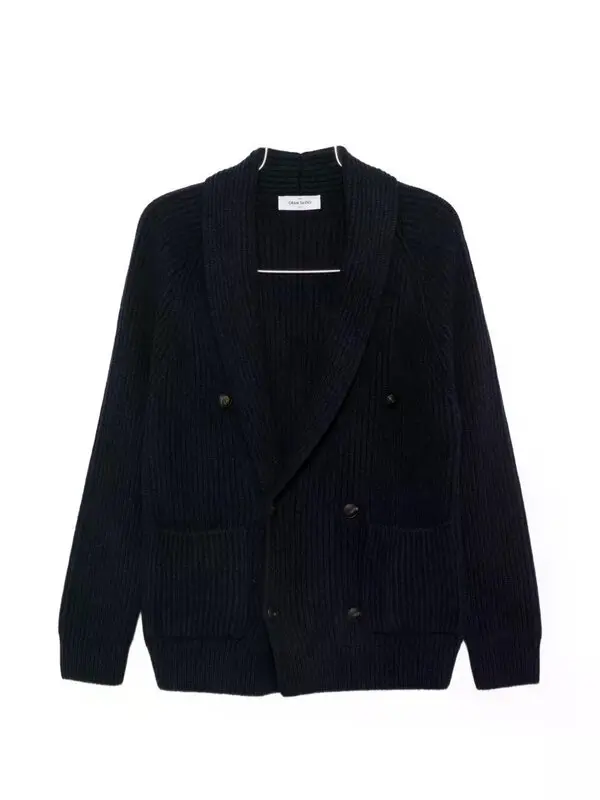 GRAN SASSO Double-breasted Ribbed-knit Cardigan