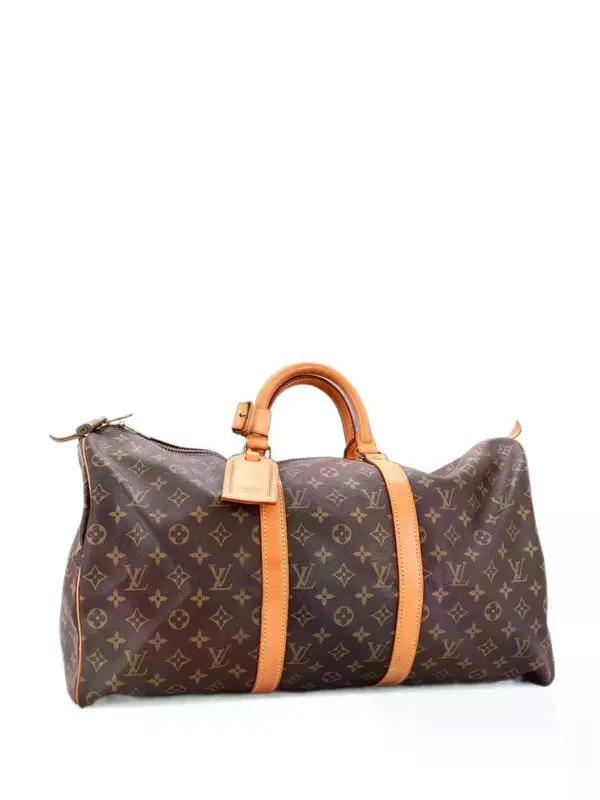 LOUIS VUITTON Monogram Canvas Keepall 50 Travel Bag - Brown