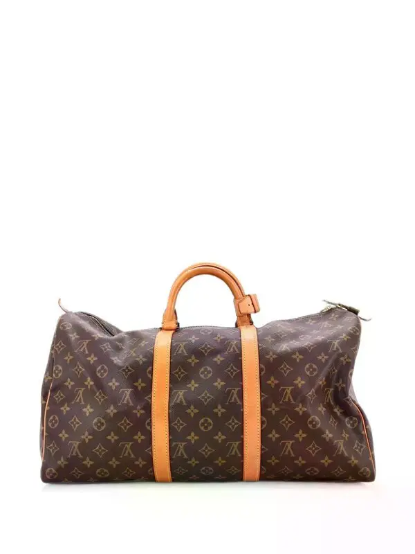 LOUIS VUITTON Monogram Canvas Keepall 50 Travel Bag - Brown