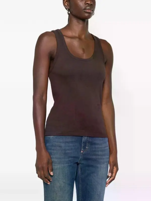 Closed Ribbed-knit Tank Top