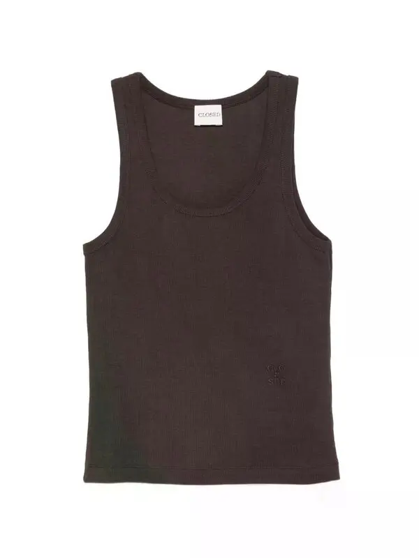 Closed Ribbed-knit Tank Top