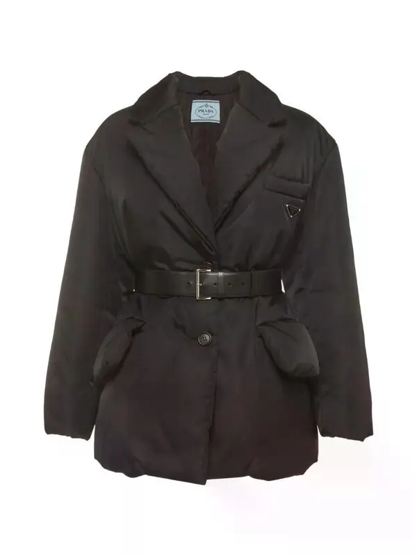 Prada Re-nylon Belted Puffer Jacket
