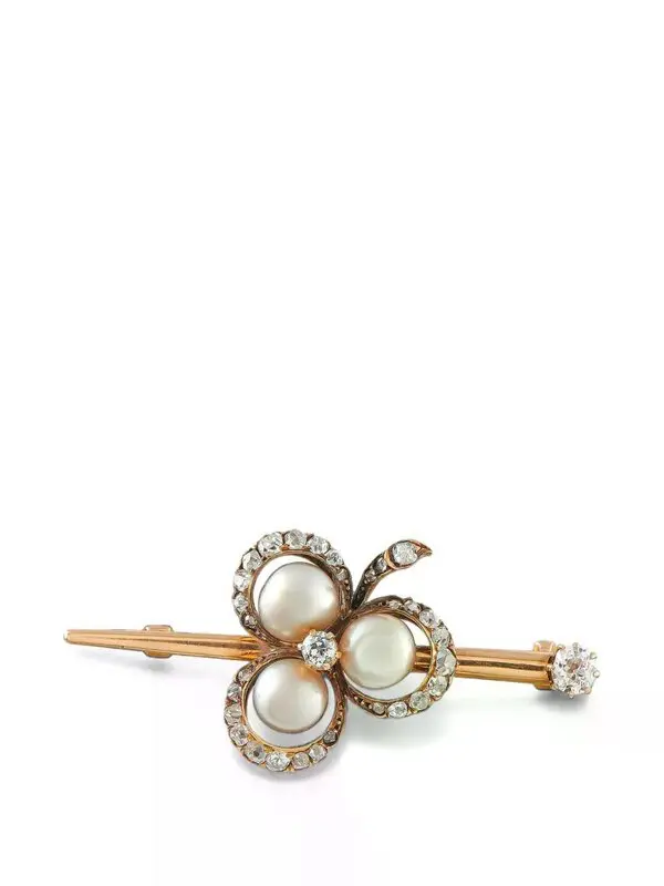 LB EXCLUSIVE Pearl And Diamond Brooch
