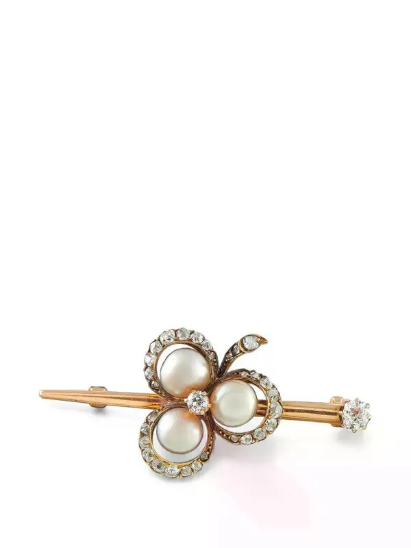 LB EXCLUSIVE Pearl And Diamond Brooch