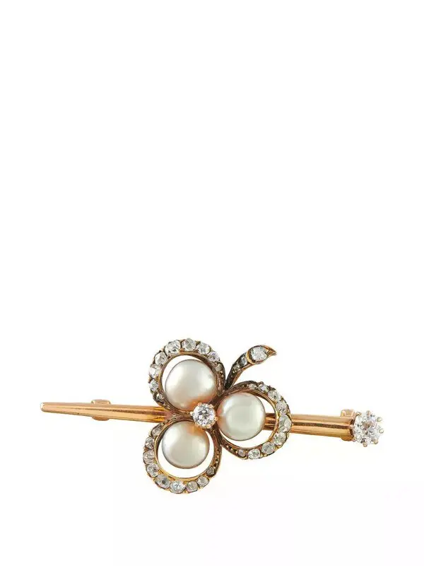 LB EXCLUSIVE Pearl And Diamond Brooch