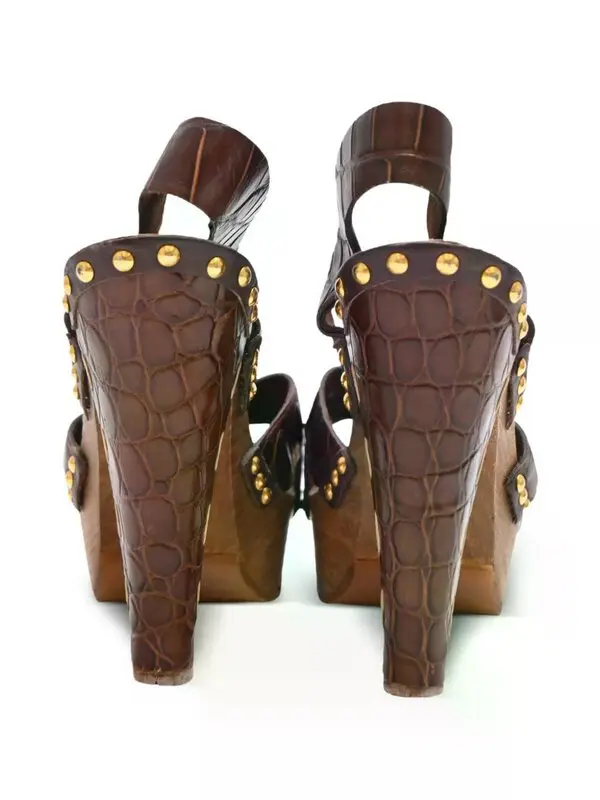 Miu Miu Croc-embossed Clog Sandals