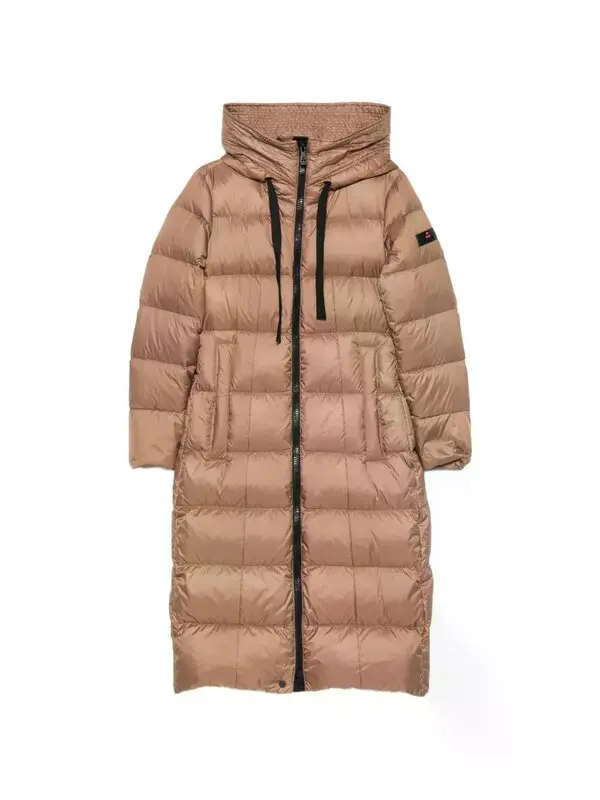 Peuterey Quilted Hooded Coat - Brown
