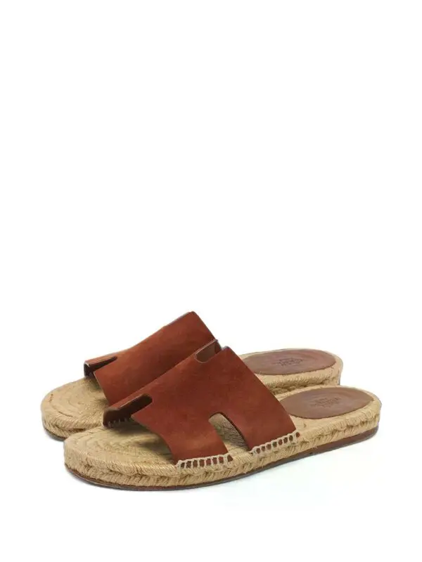 Hermès Antigua Flat Sandals - Brown