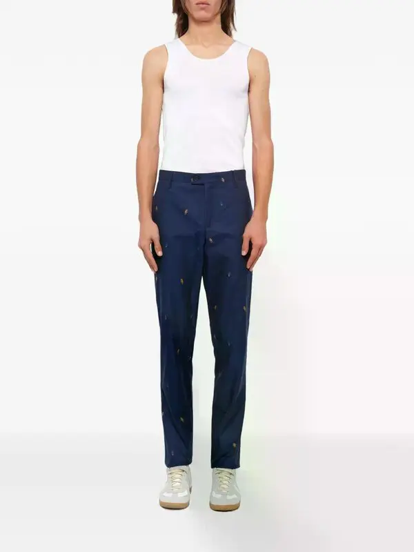 Kenzo Embroidered Motif Trousers