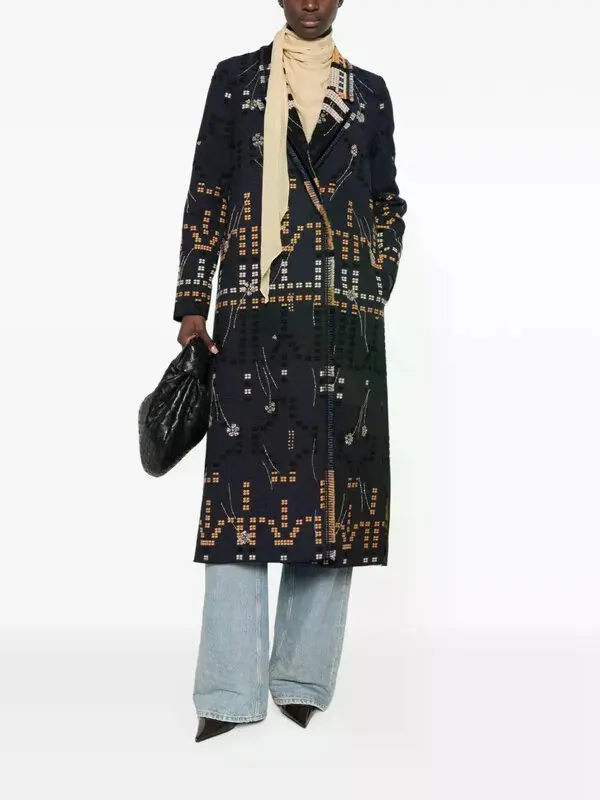 FORTE_FORTE Embroidered Jacquard Coat