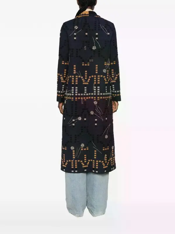 FORTE_FORTE Embroidered Jacquard Coat