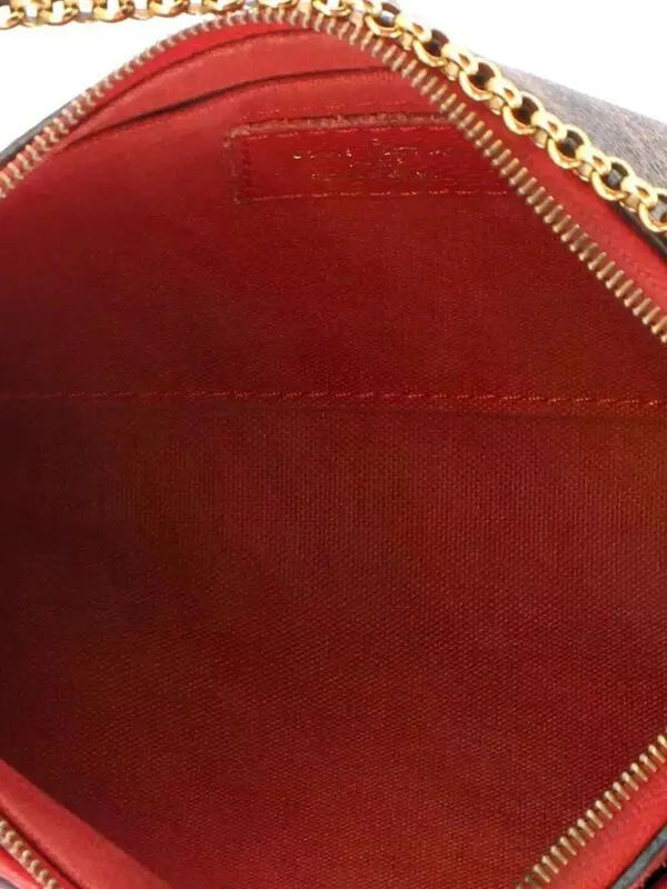LOUIS VUITTON Pallas Monogram Canvas With Leather Clutch Bag - Red
