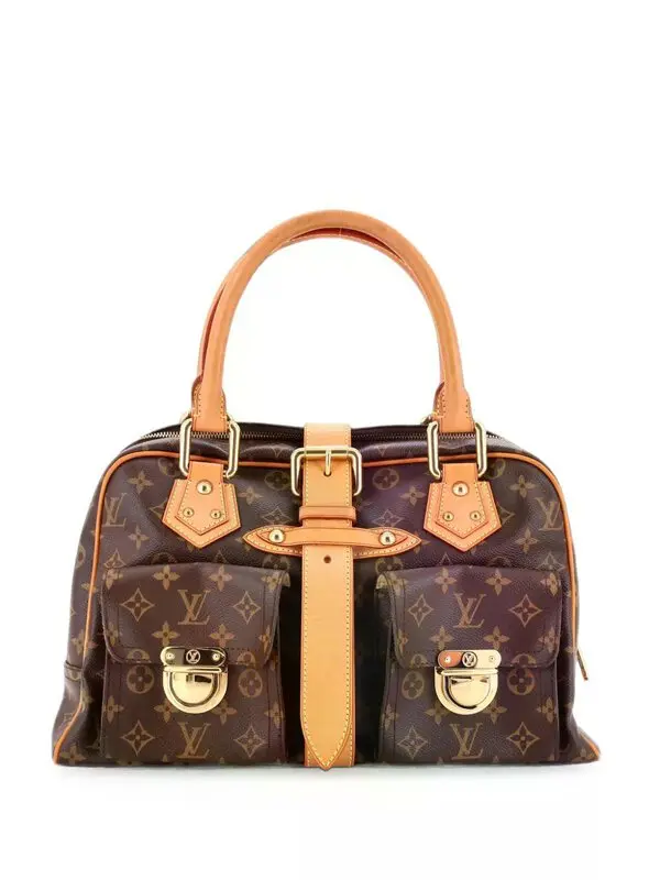 LOUIS VUITTON Manhattan Handbag Monogram Canvas Gm Satchel