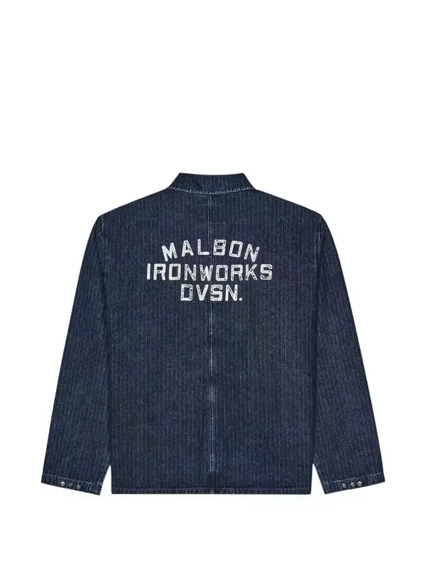 MALBON Foreman Pinstriped Denim Jacket