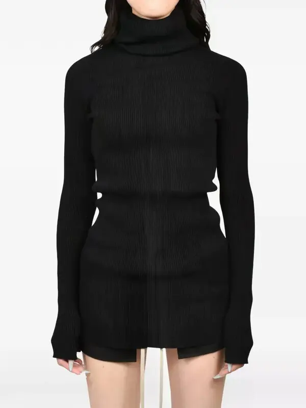 Rick Owens Ribbed-knit Roll-neck Sweater