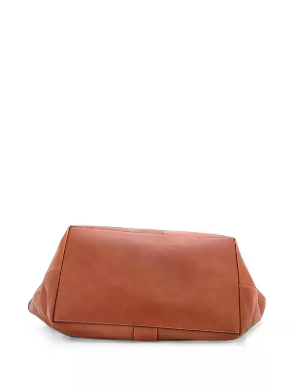 Saint Laurent Leather Medium Tote Bag - Brown