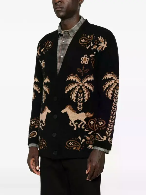 Alanui Intarsia-knit Cardigan