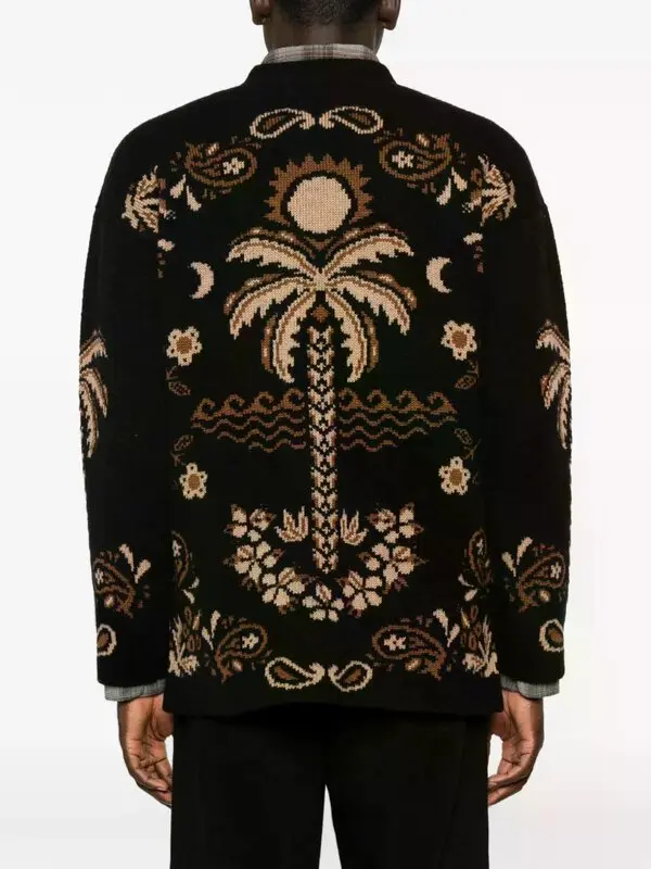 Alanui Intarsia-knit Cardigan