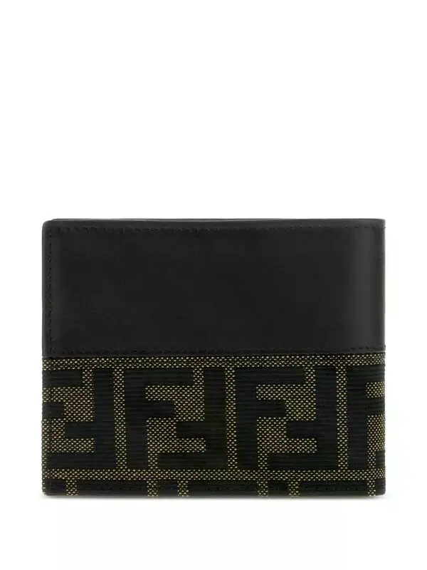 Fendi Ff-jacquard Wallet - Black