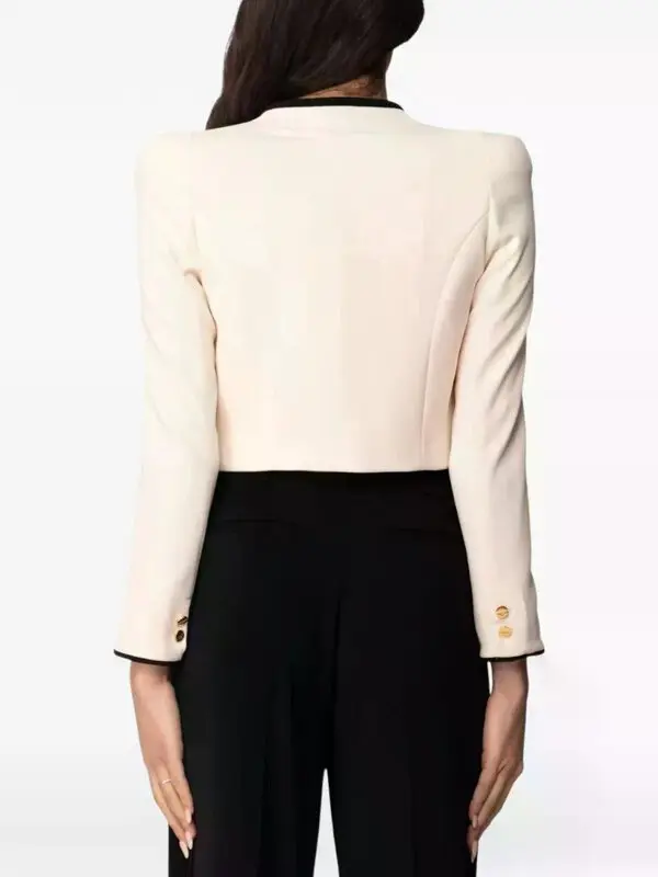 Elisabetta Franchi Contrast-trim Cropped Blazer