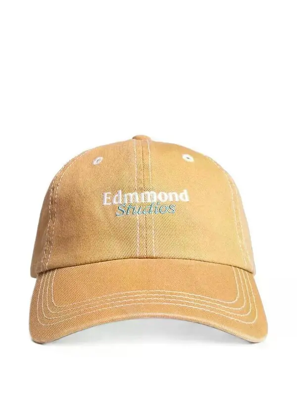 EDMMOND STUDIOS Logo-embroidered Contrast-stitch Hat - Brown