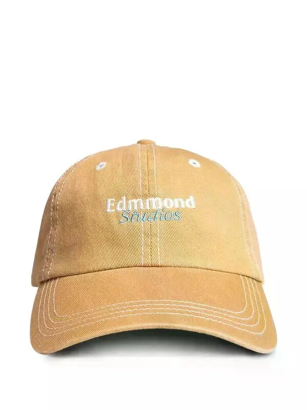 EDMMOND STUDIOS Logo-embroidered Contrast-stitch Baseball Cap - Brown