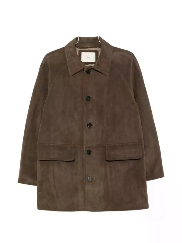 DUNST Raglan-sleeve Button-up Coat