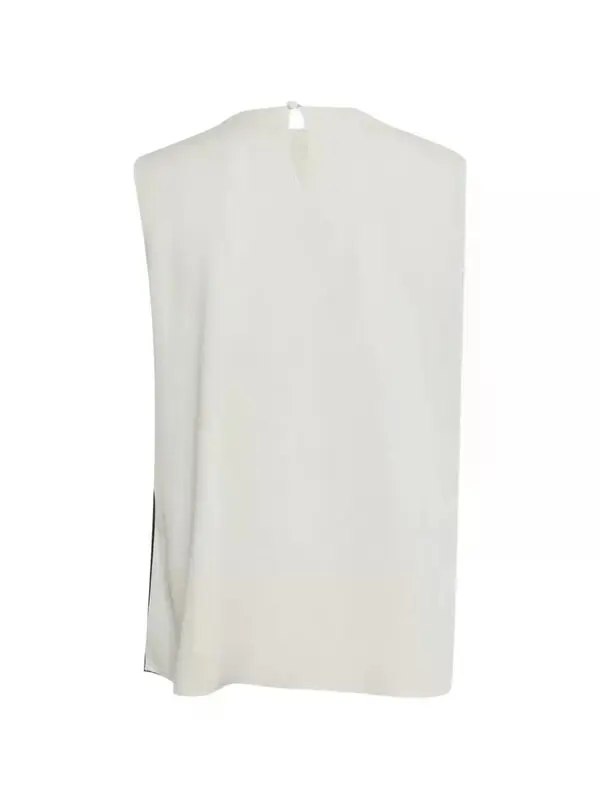 Carolina Herrera Colorblock Crepe Blouse