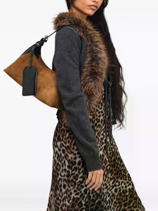 Marc Jacobs Belted Sack Bag In Suede - Brown