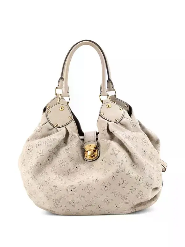 LOUIS VUITTON Mahina Leather Hobo Bag - Neutrals