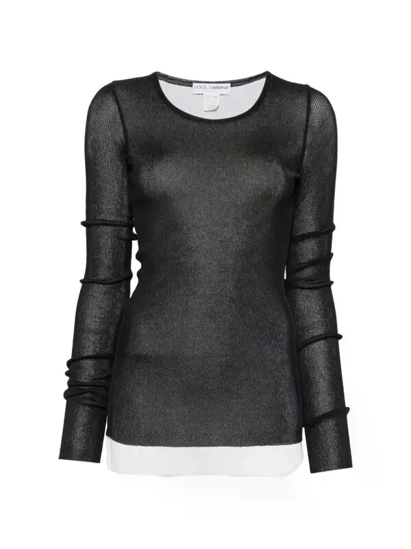 Dolce & Gabbana 2000s Layered Long-sleeve Top - Black