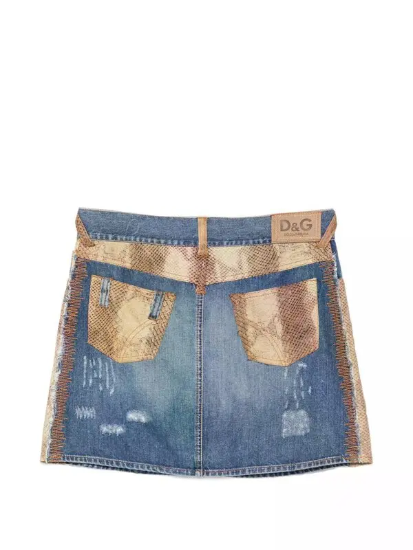 Dolce & Gabbana Patchwork Denim Skirt