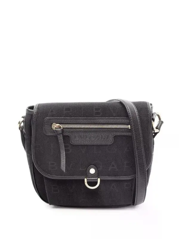 BVLGARI 2000-2026 Logomania Canvas Crossbody Bag