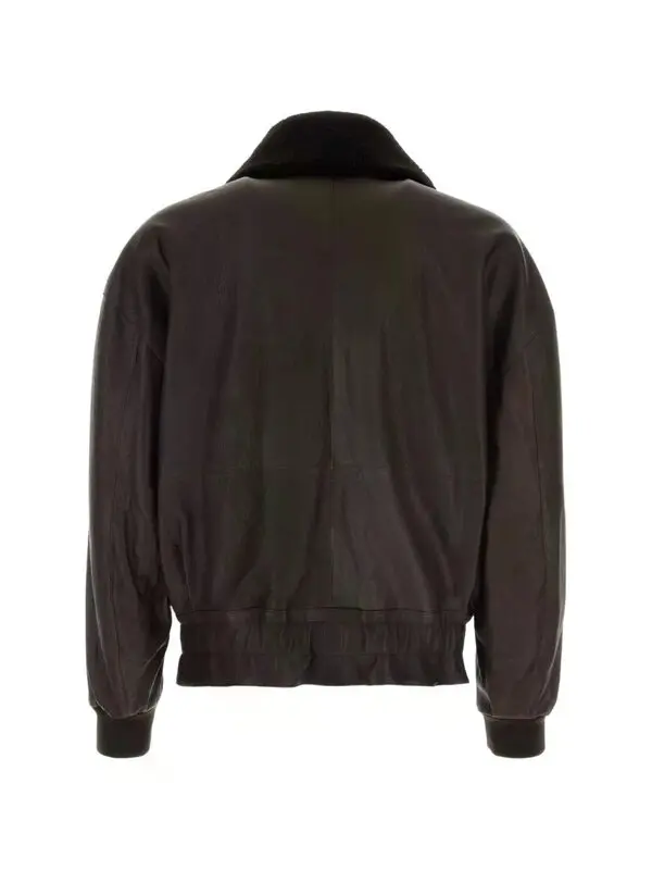 Giorgio Armani Shearling-collar Leather Jacket