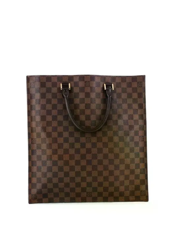LOUIS VUITTON Damier Sac Plat Tote Bag - Brown