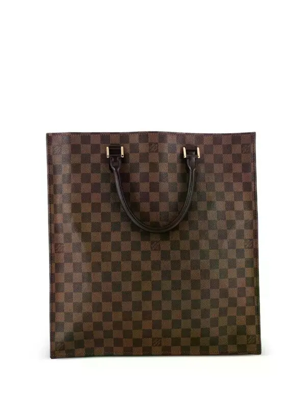 LOUIS VUITTON Damier Sac Plat Tote Bag - Brown
