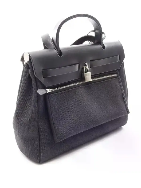 Hermès 2021-2026 Toile Herbag Zip 31 Satchel - Black