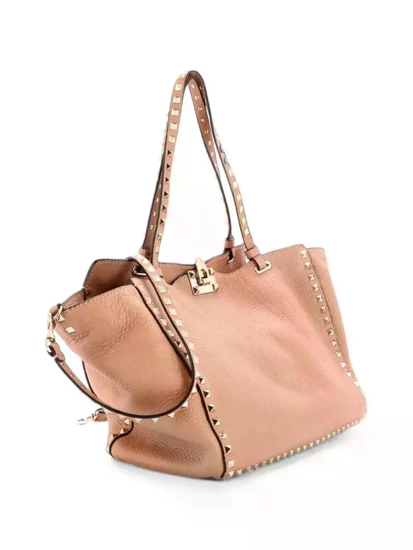 Valentino Garavani Rockstud Pebbled Leather Medium Tote Bag