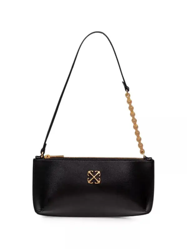 Off-White Jitney Leather Clutch Bag - Black