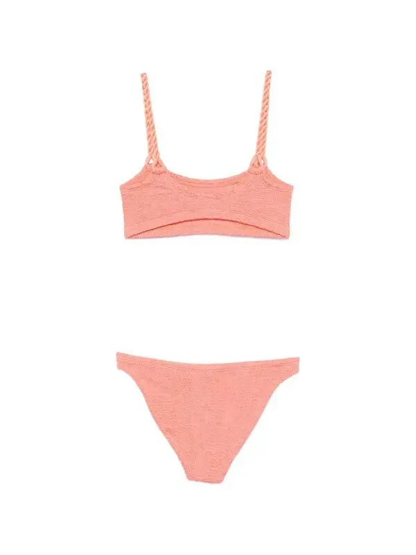 Hunza G Phoebe Crinkle-effect Bikini - Orange