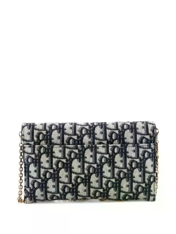 Dior Saddle Chain Wallet Oblique Canvas Crossbody Bag