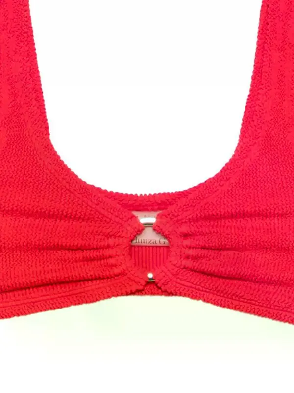 Hunza G Julia Crinkle-effect Bikini - Red