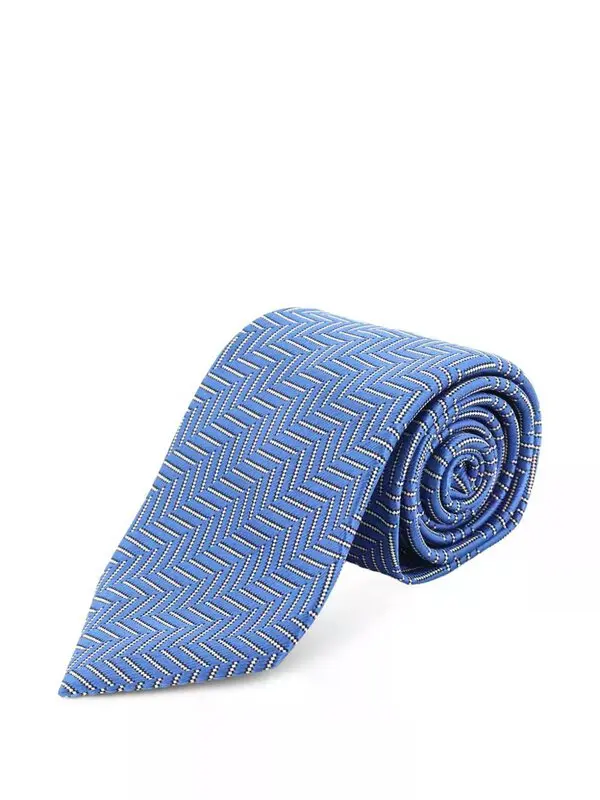 TOM FORD Chevron-pattern Silk Tie