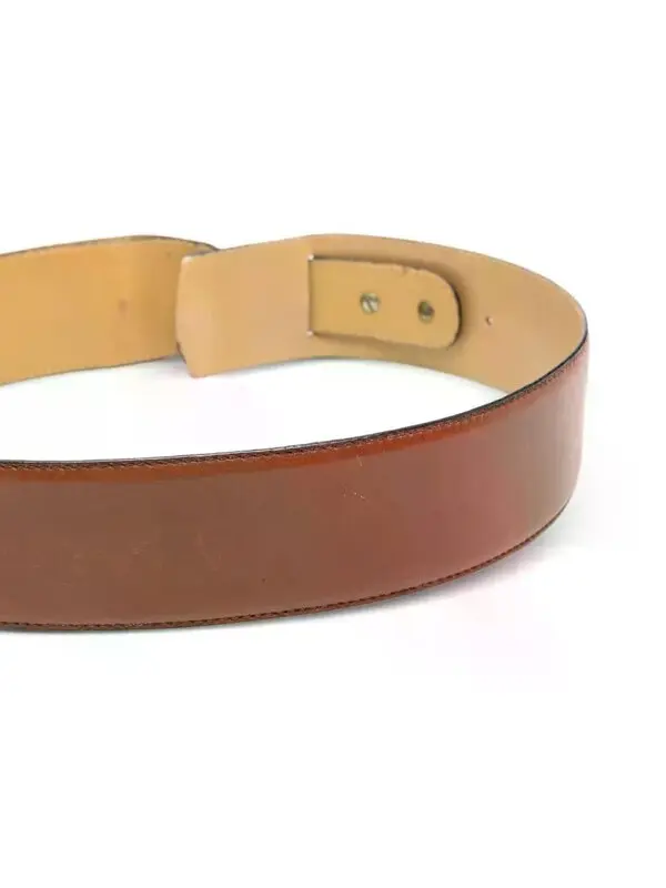 FERRAGAMO 1980s Gancini Crocodile-effect Belt