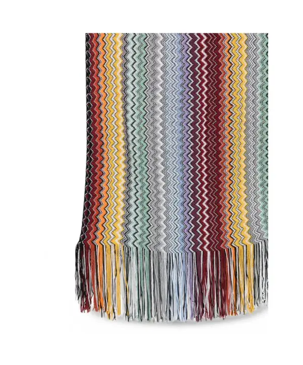 Missoni Zig-zag-knit Fringed Scarf