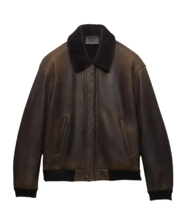 Prada Leather Bomber Jacket