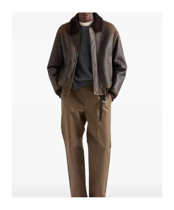 Prada Leather Bomber Jacket