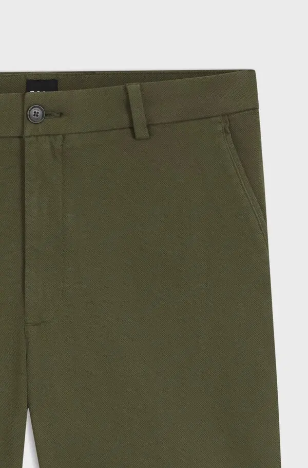 Hugo Boss Modern-fit Shorts In Stretch Cotton