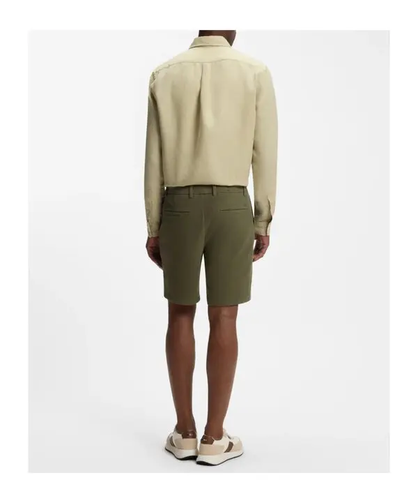Hugo Boss Modern-fit Shorts In Stretch Cotton