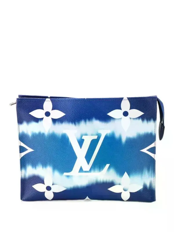 LOUIS VUITTON Toiletry Pouch Limited Edition Escale Monogram Giant 26 Clutch Bag - Blue